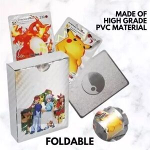 Pokemon | Toys | 55 Pack Pokemon Cards Silver Foil Vmax Gx Energy Card ...